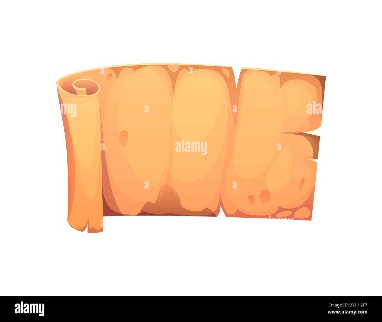 Cartoon pirate old scroll, parchment manuscript. Ancient times paper ...