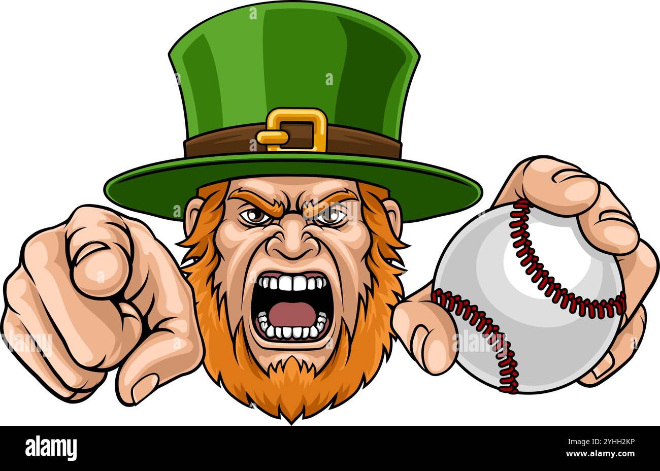 Leprechaun Celtic Irish Baseball Sports Mascot Stock Vector Image & Art ...