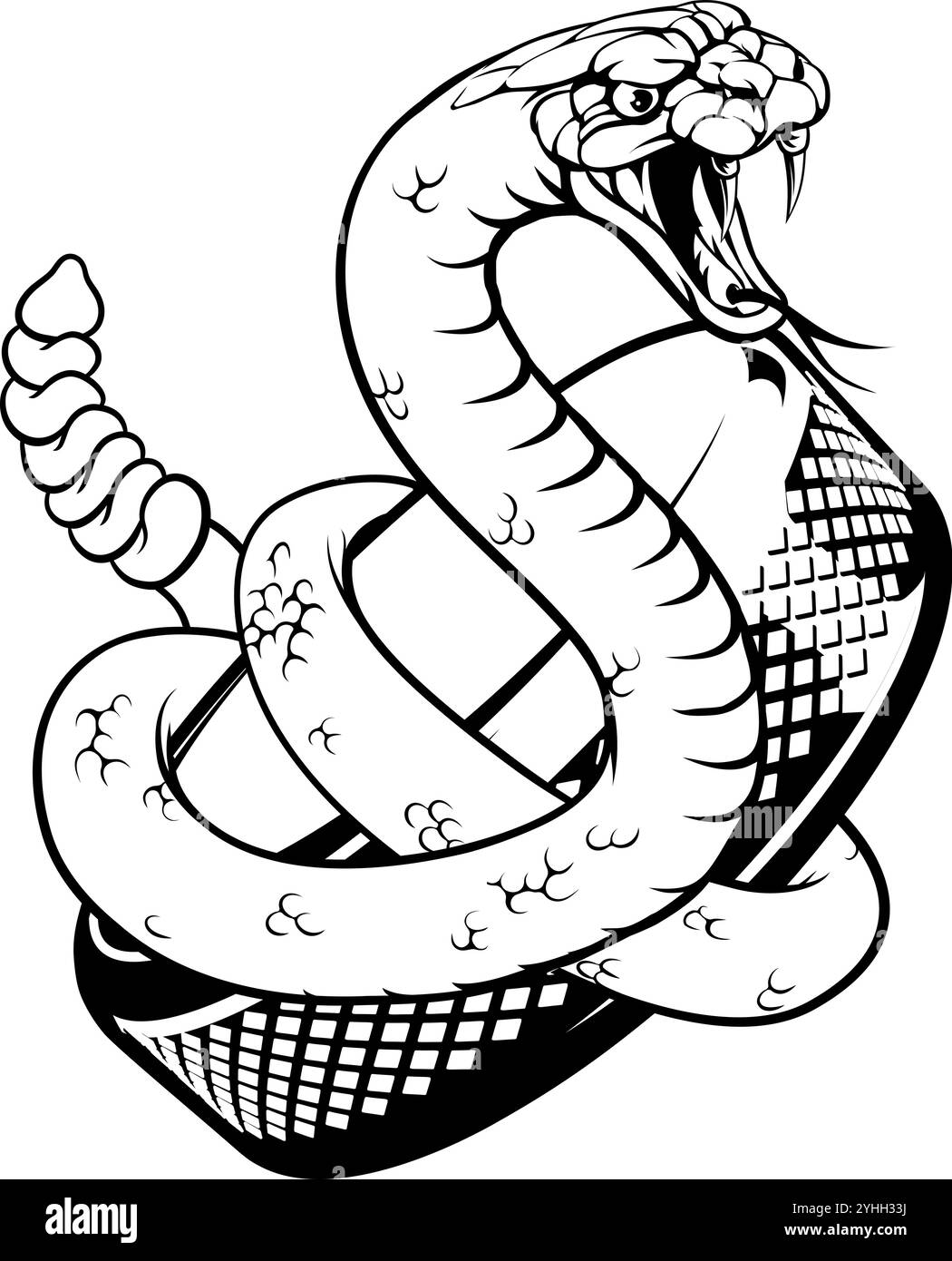 Rattlesnake Ice Hockey Team Sports Cartoon Mascot Stock Vector Image ...