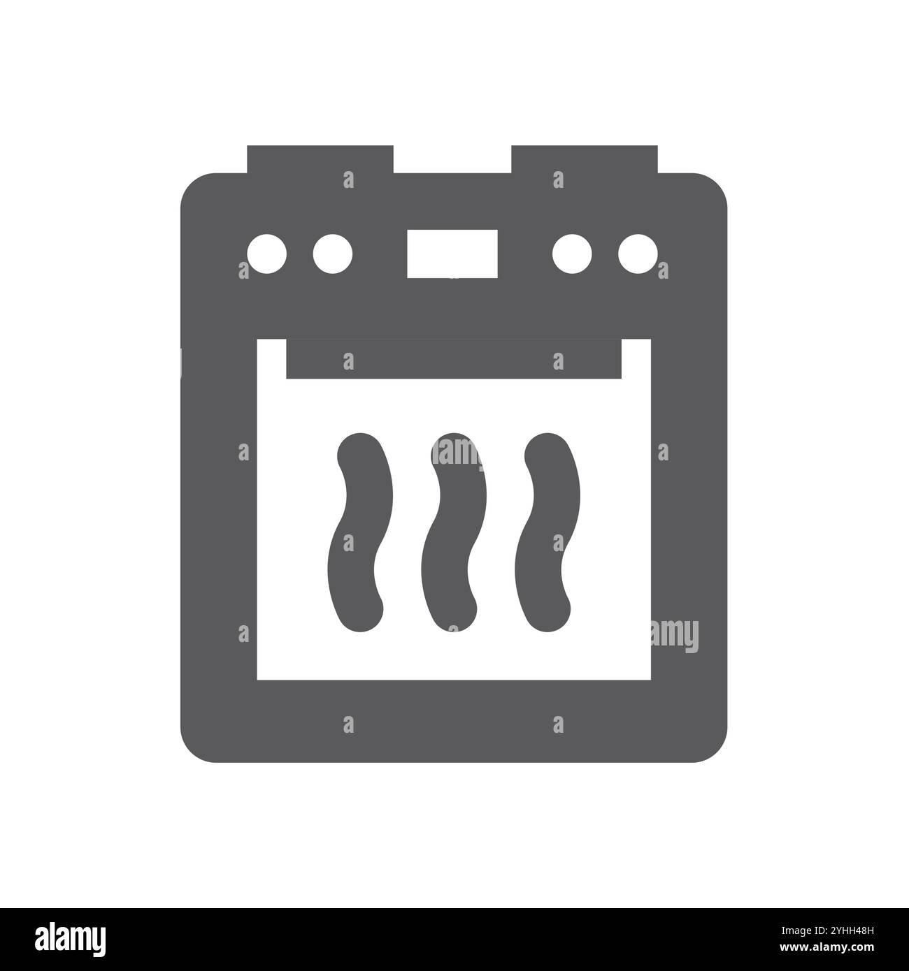 Hot oven cooking vector icon. Kitchen appliance equipment symbol Stock Vector Image & Art - Alamy