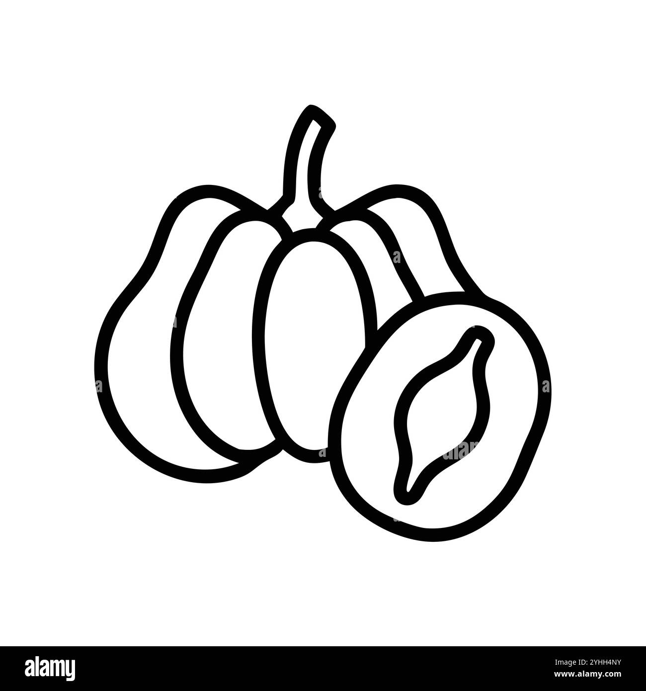 simple vector illustration of a ackee, in a simple and clean style ...
