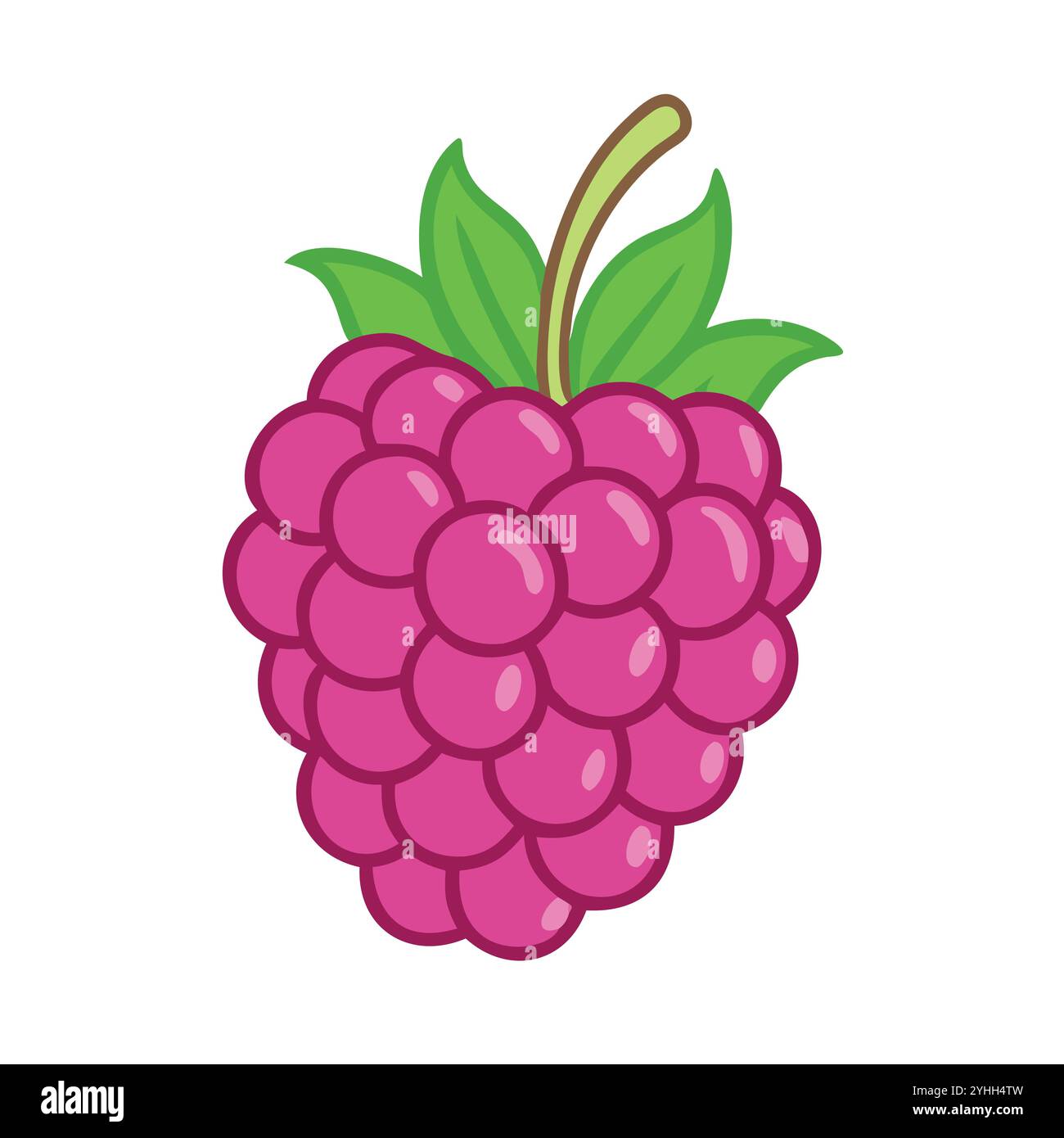 simple vector illustration of a arctic raspberry, in a simple and clean ...