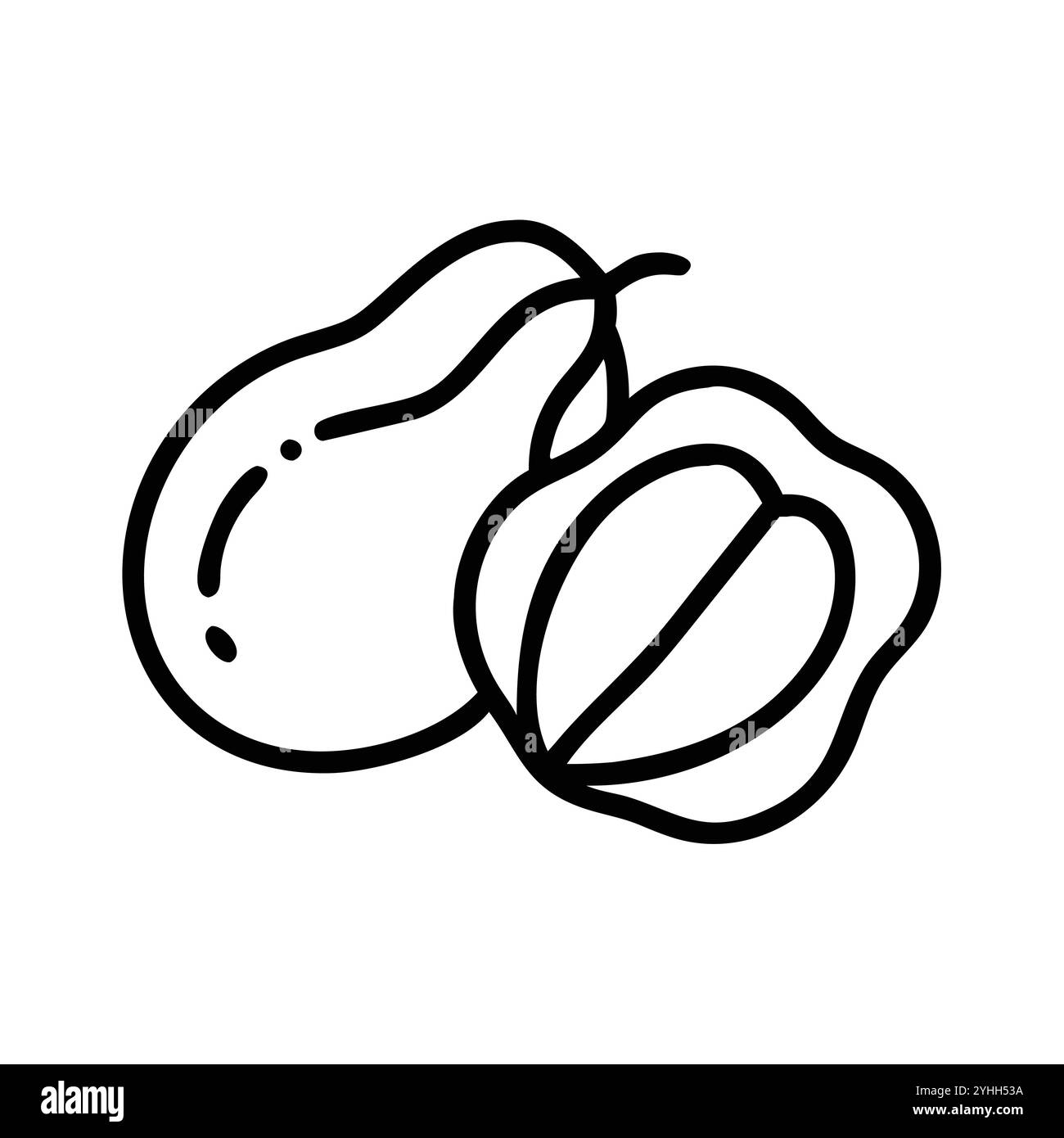 simple vector illustration of a ackee, in a simple and clean style ...