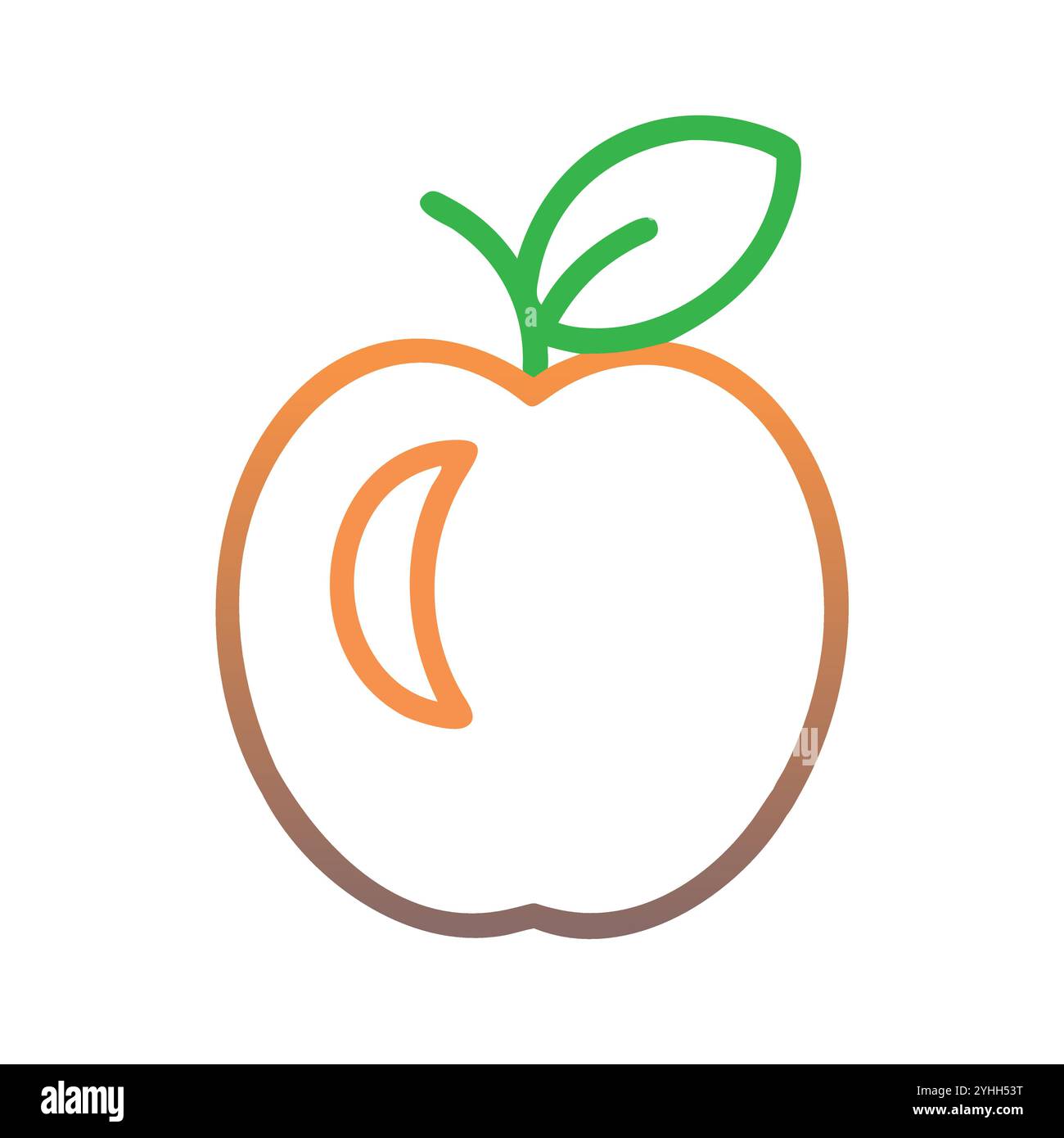 simple vector illustration of a apricot, in a simple and clean style ...