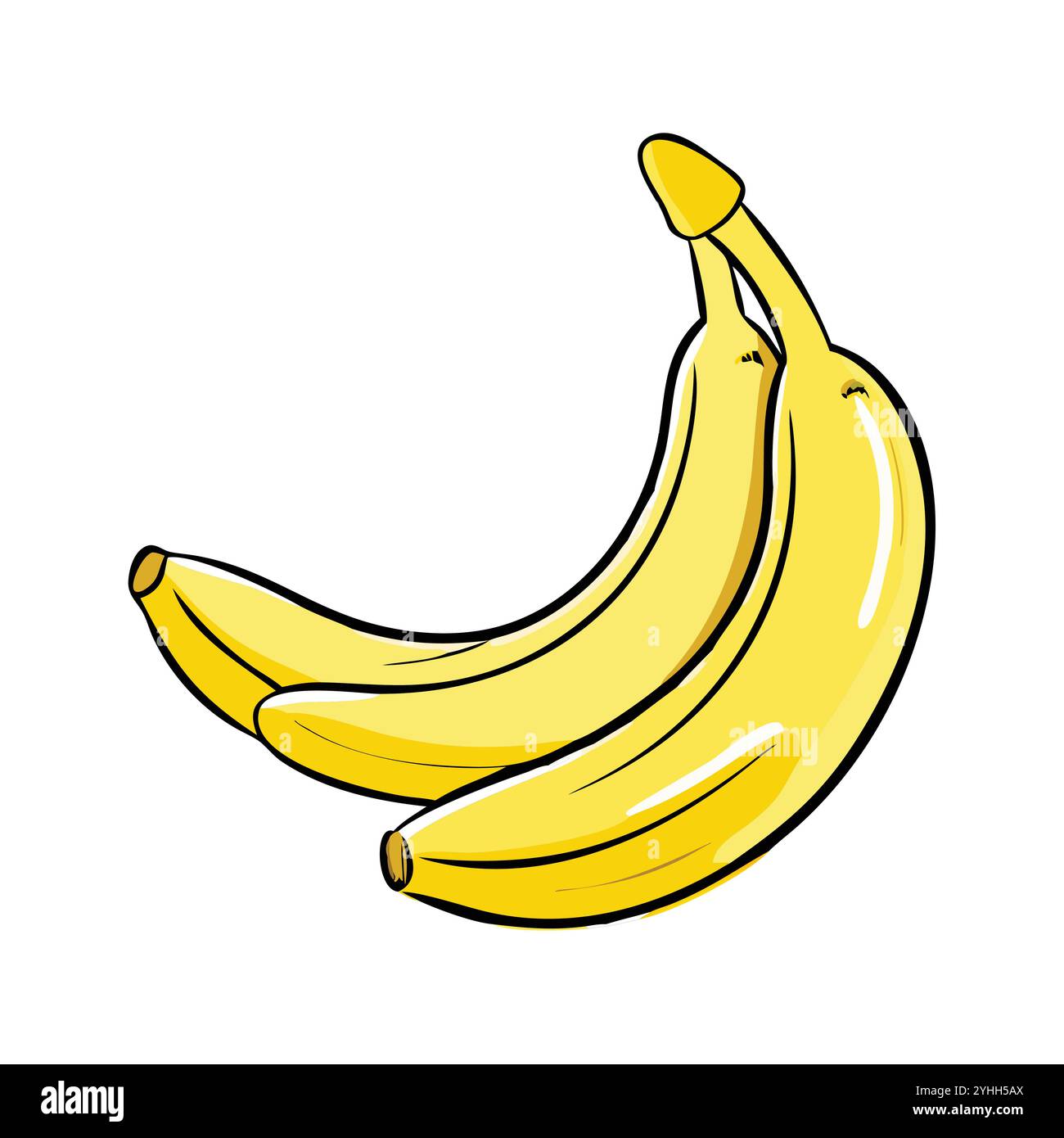 simple vector illustration of a banana, in a simple and clean style ...