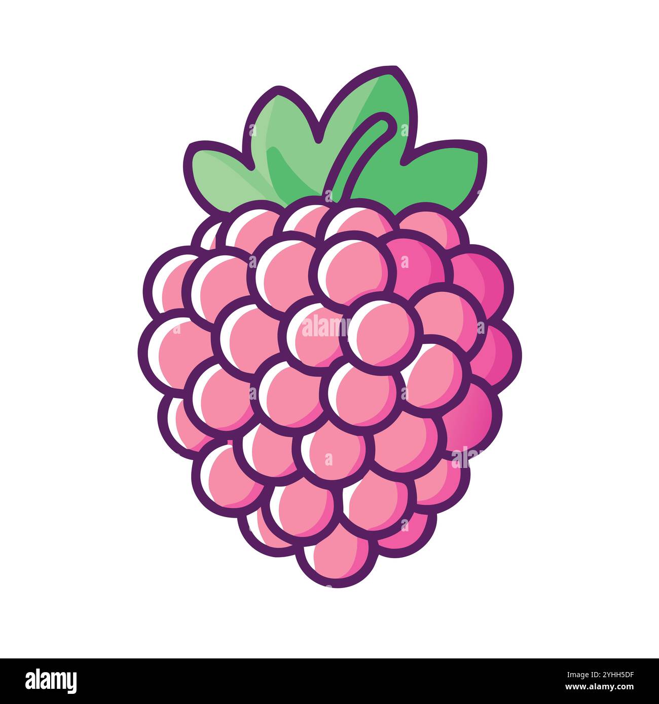 simple vector illustration of a arctic raspberry, in a simple and clean ...