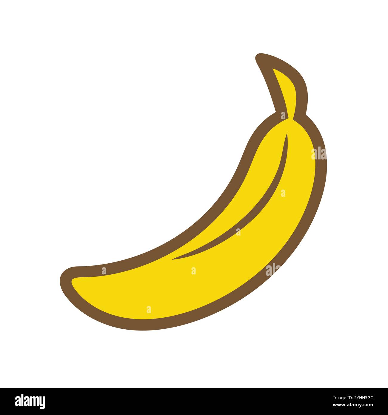 simple vector illustration of a banana, in a simple and clean style ...