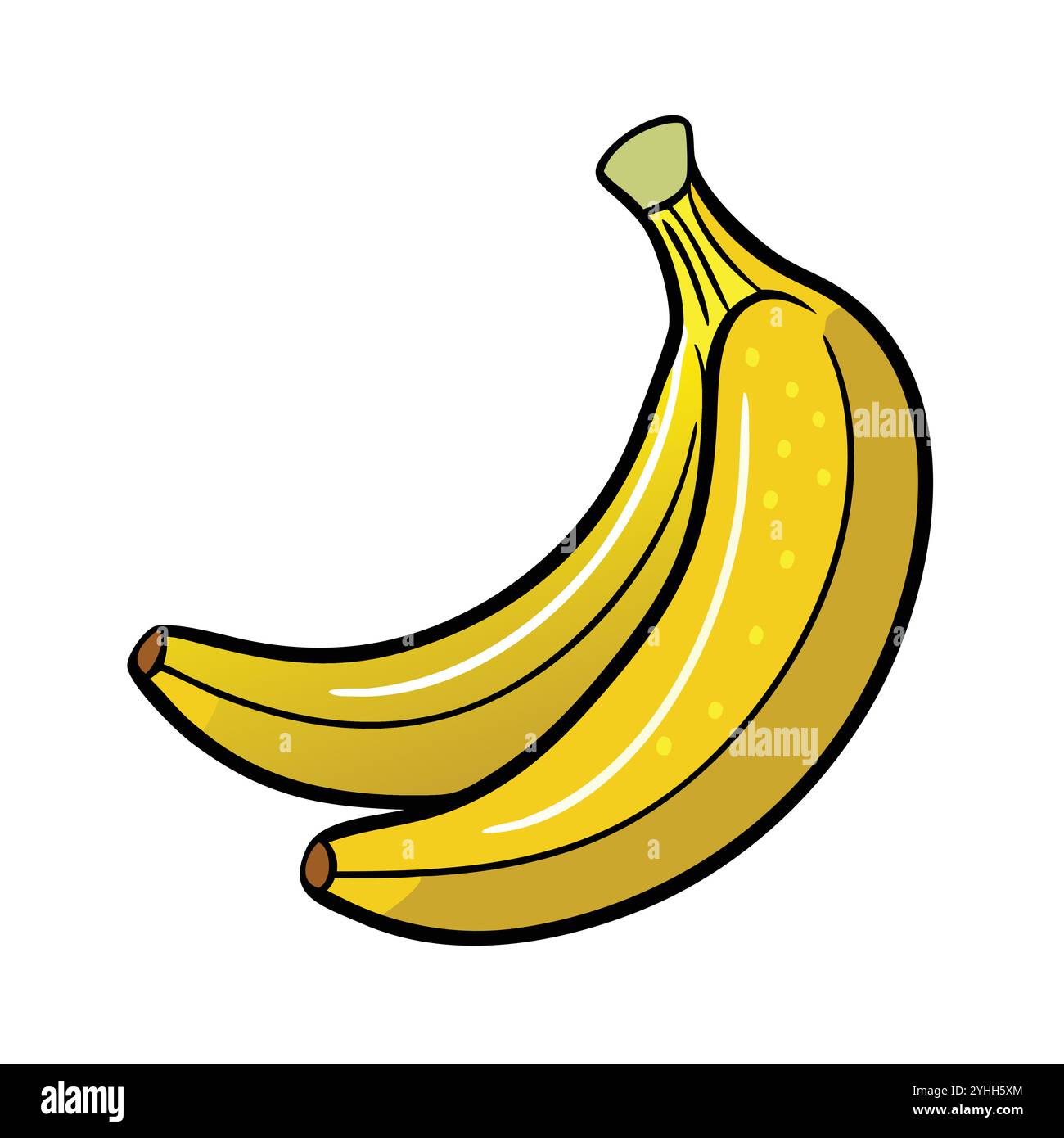 simple vector illustration of a banana, in a simple and clean style ...
