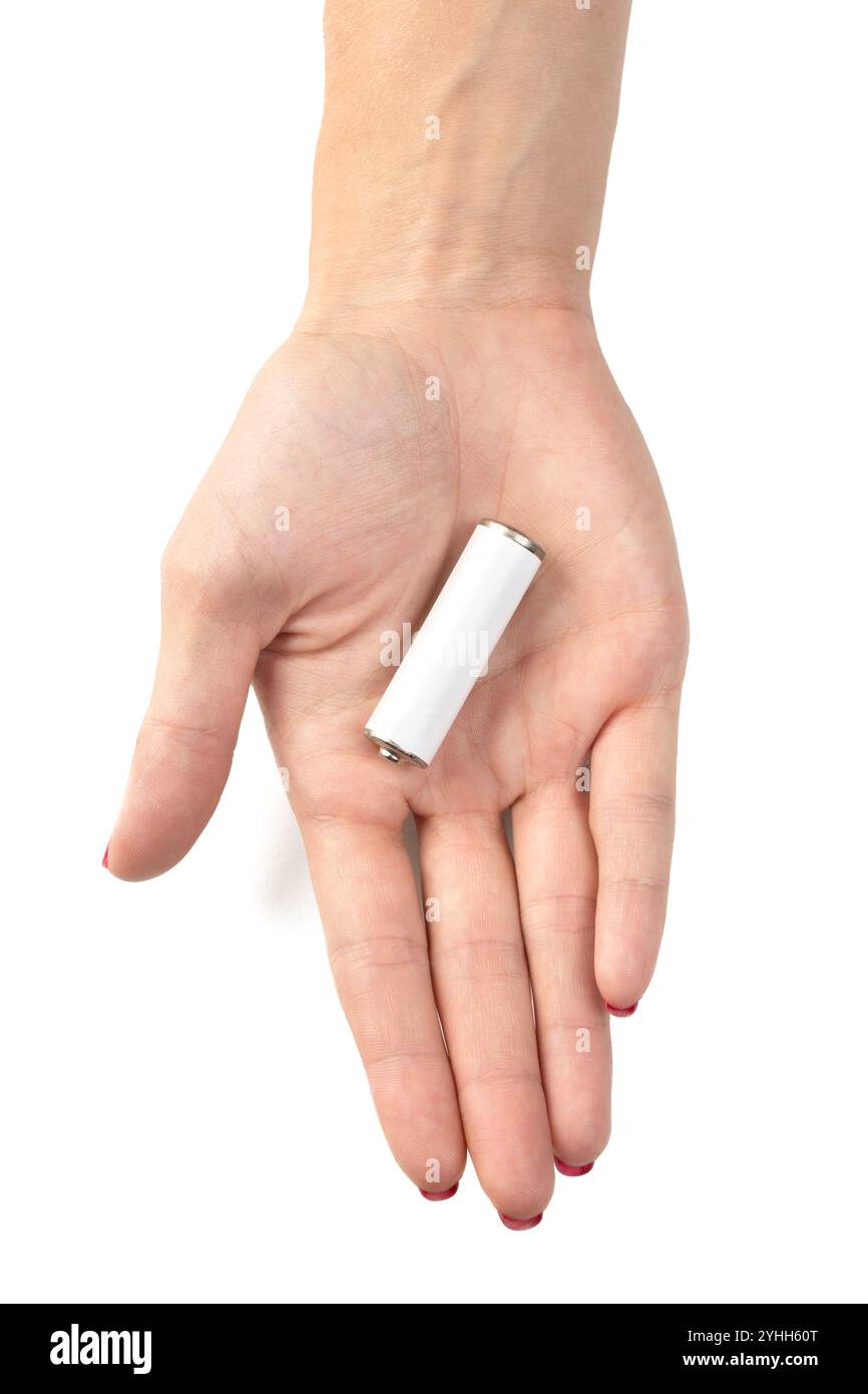 White hand holding aa hi-res stock photography and images - Alamy