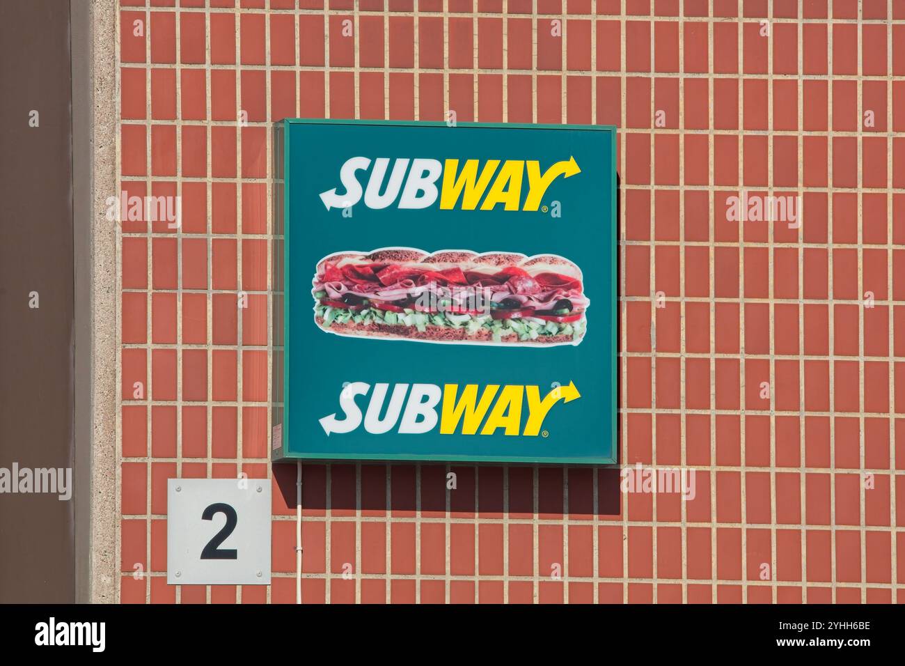 Helsinki, Finland – September 9. 2024: Subway logo sign. Subway is an ...