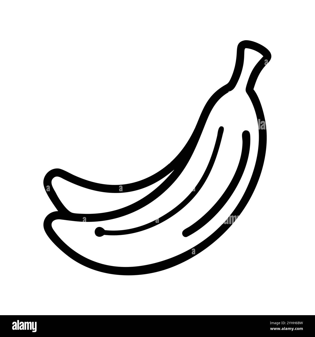 simple vector illustration of a banana, in a simple and clean style ...