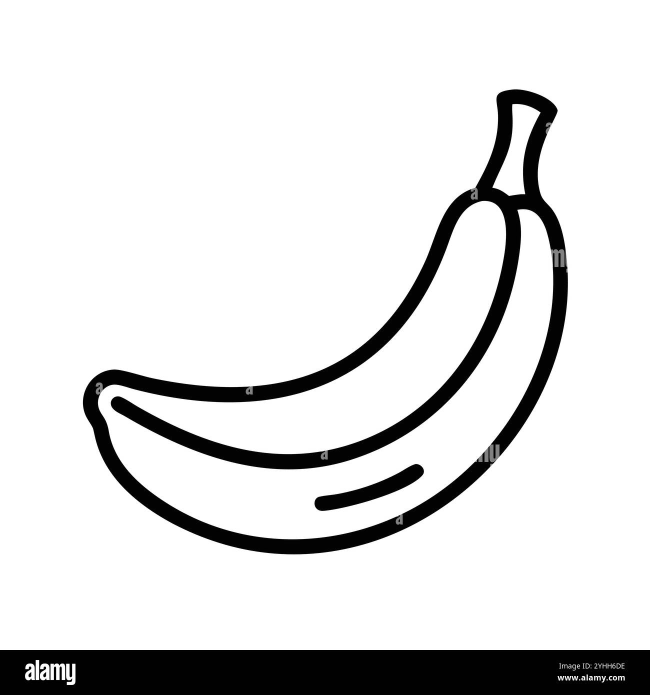 simple vector illustration of a banana, in a simple and clean style ...