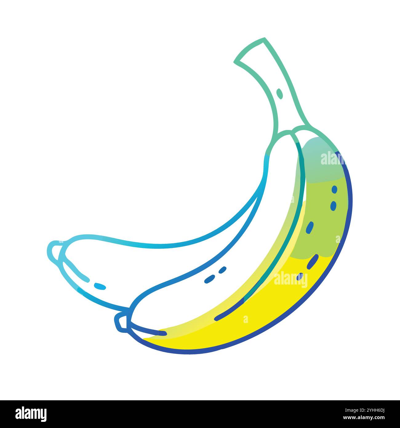 simple vector illustration of a banana, in a simple and clean style ...