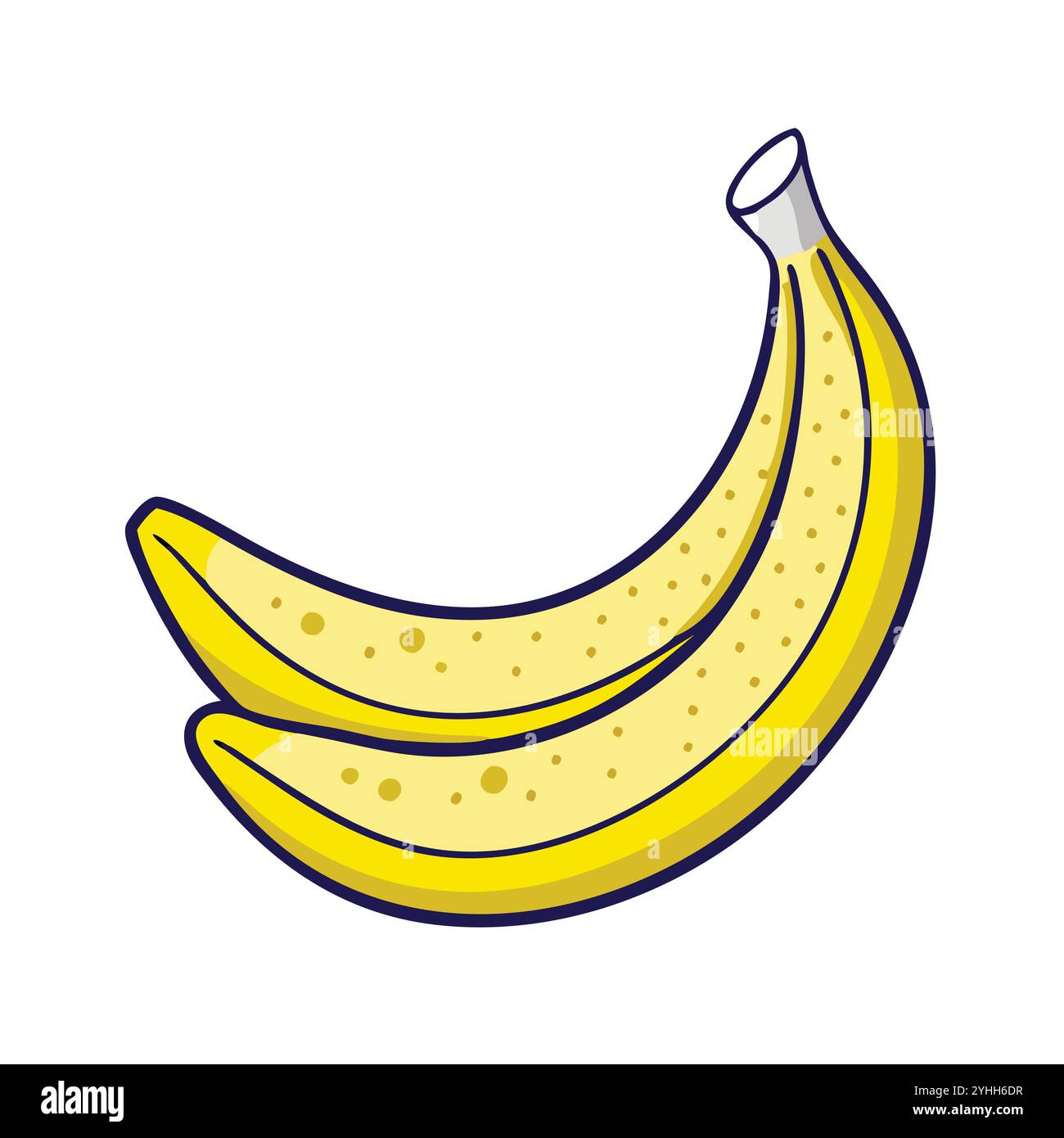 simple vector illustration of a banana, in a simple and clean style ...