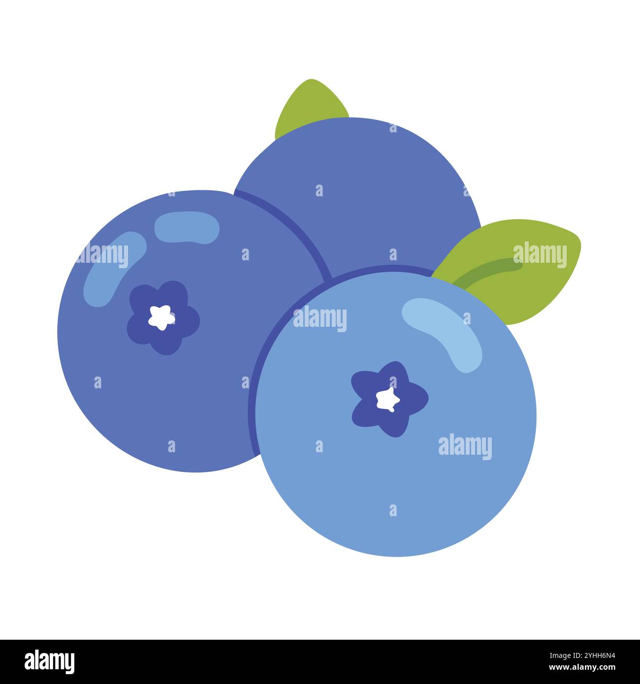 simple vector illustration of a blueberry, in a simple and clean style ...