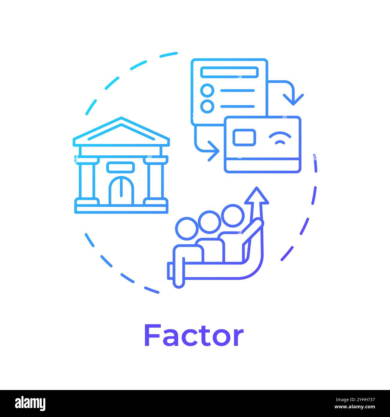 Factor blue gradient concept icon Stock Vector Image & Art - Alamy