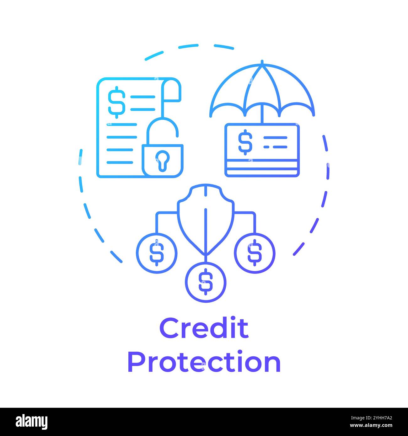 Blue credit card shield icon hi-res stock photography and images - Alamy