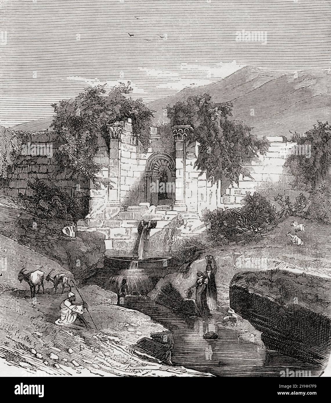 Philip's Fountain, aka Ain el-Haniyeh, Ein Henya, near Jerusalem. From ...