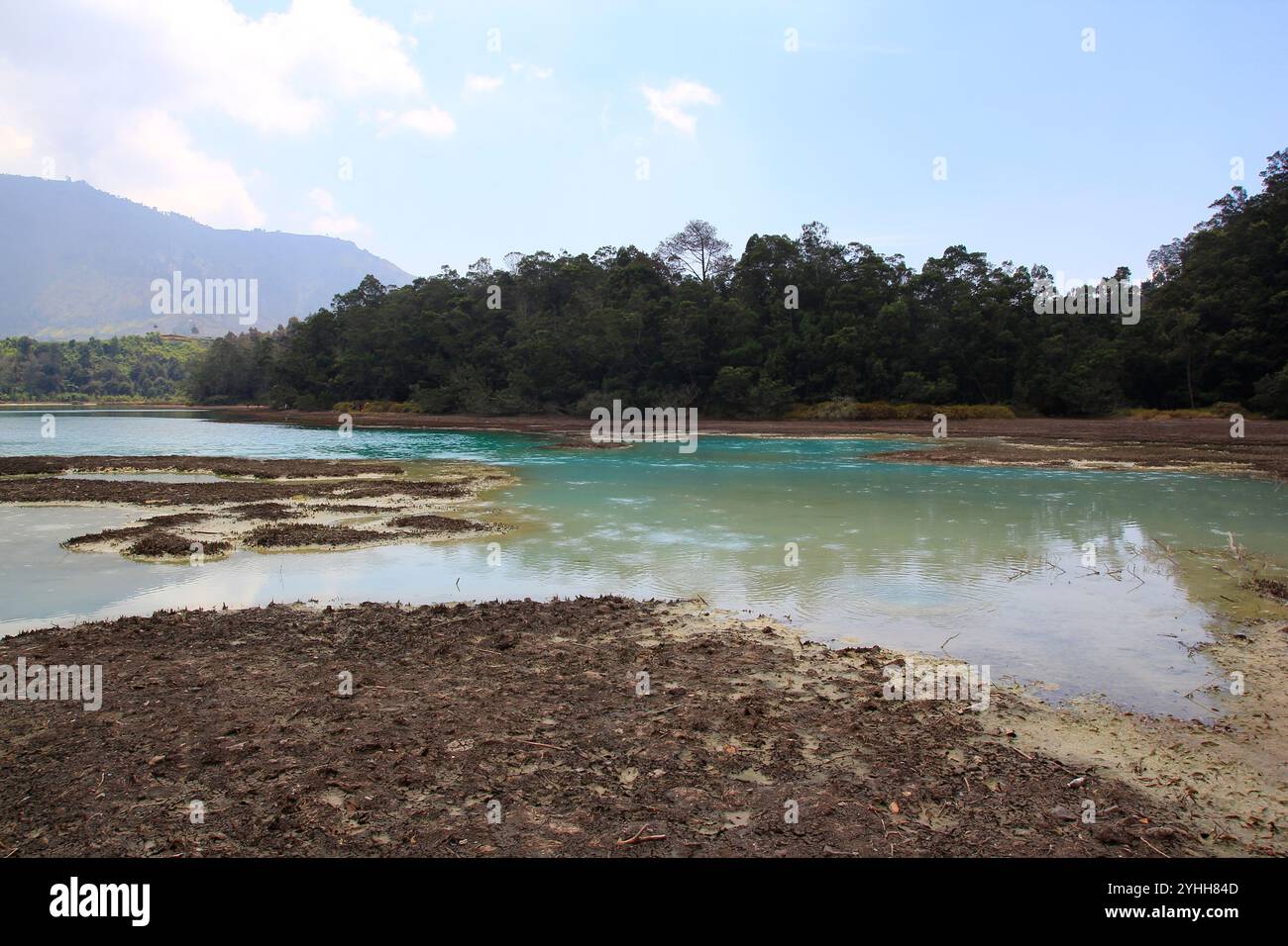 Telaga Warna, colorful lake in Dieng, Wonosobo where the water often ...