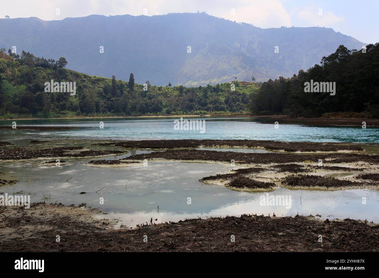 Telaga Warna, colorful lake in Dieng, Wonosobo where the water often ...