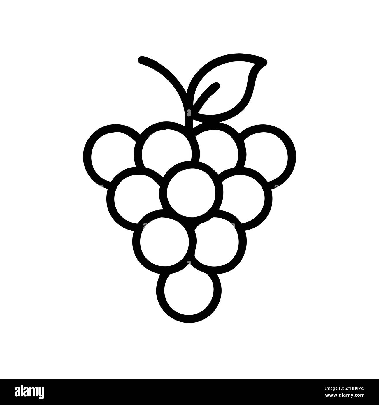 simple vector illustration of a grape, in a simple and clean style ...