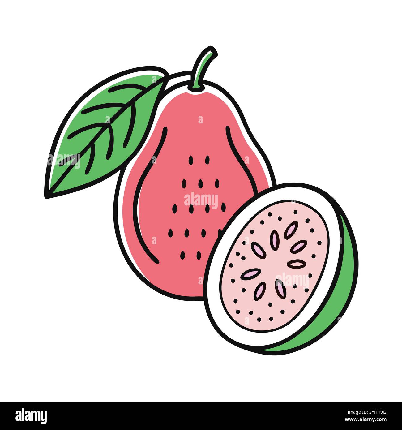 Guava cartoon Stock Vector Images - Alamy