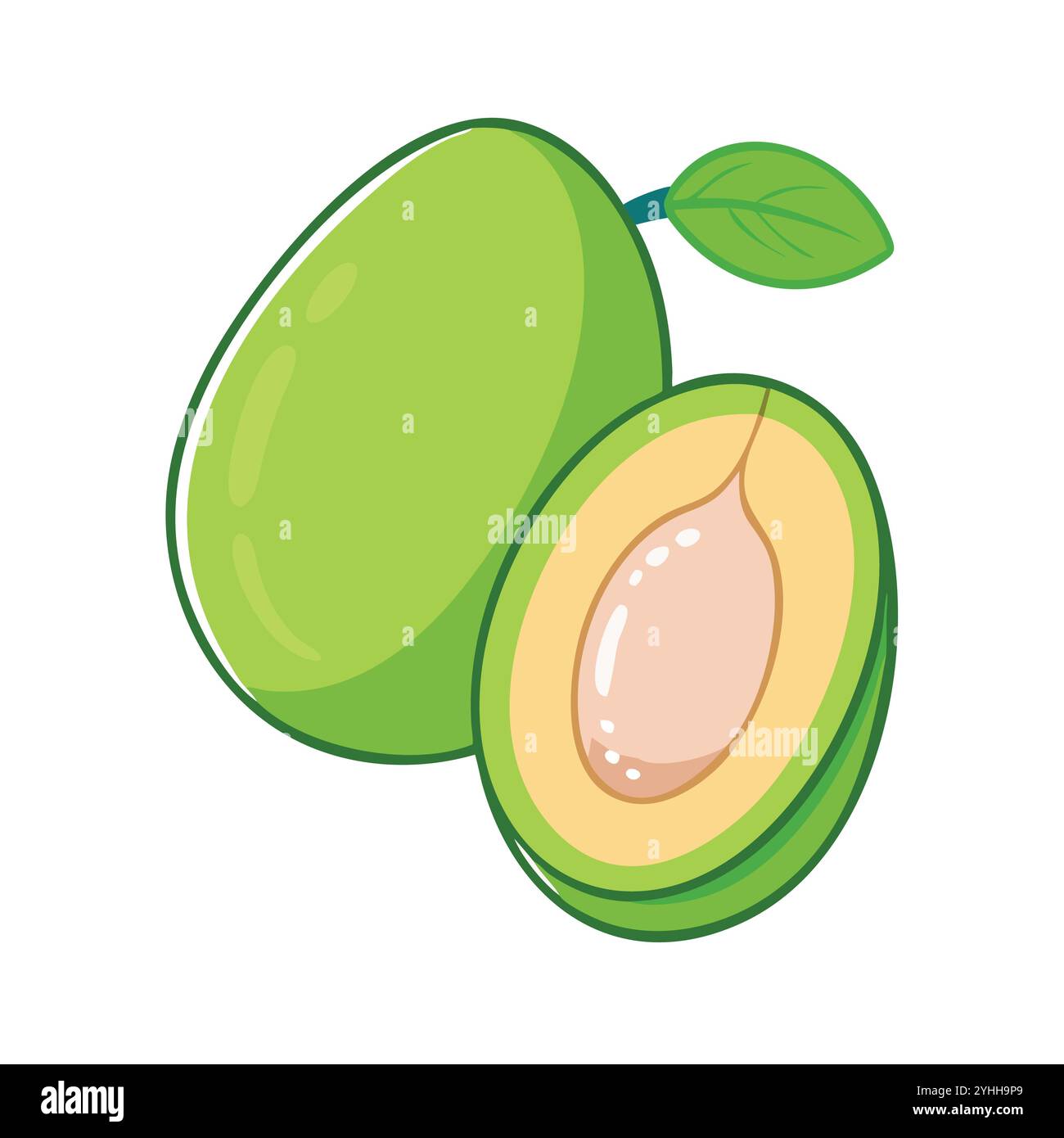 simple vector illustration of a hog plum, in a simple and clean style ...