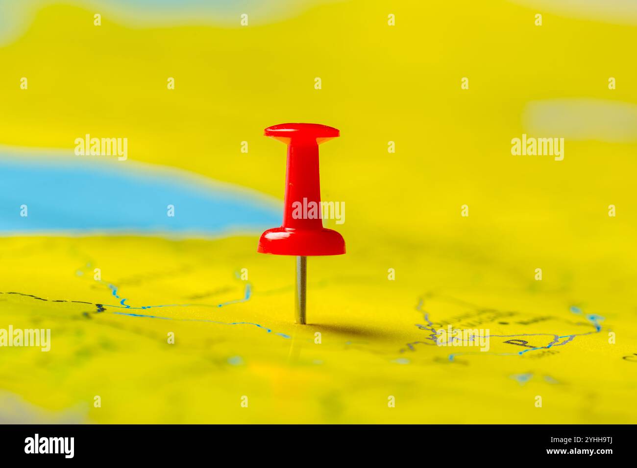 Travel destination points on a map Stock Photo - Alamy