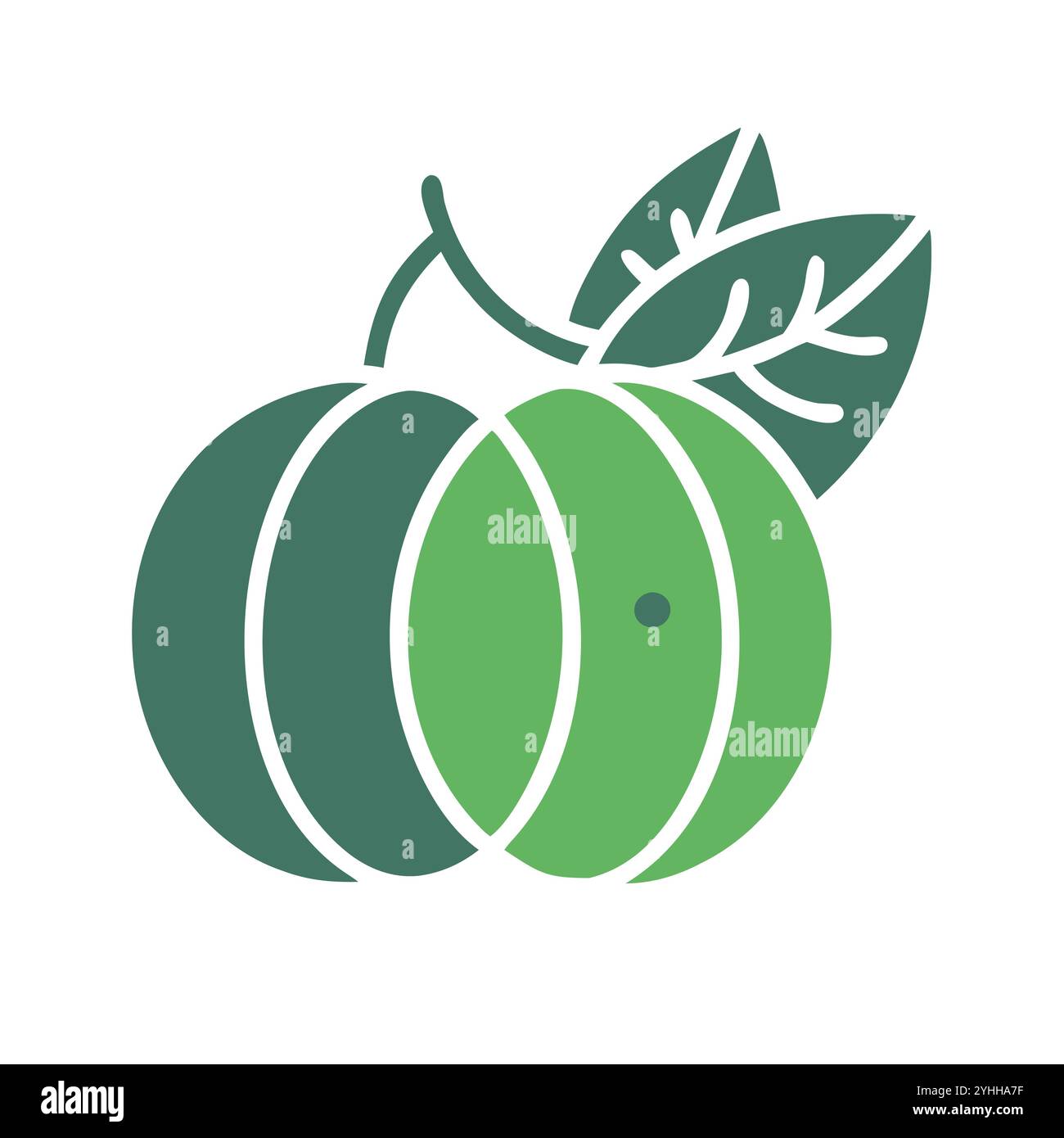 simple vector illustration of a indian gooseberry, in a simple and clean style, suitable for ...