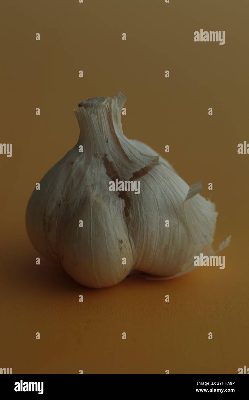 Man with garlic Stock Photo - Alamy