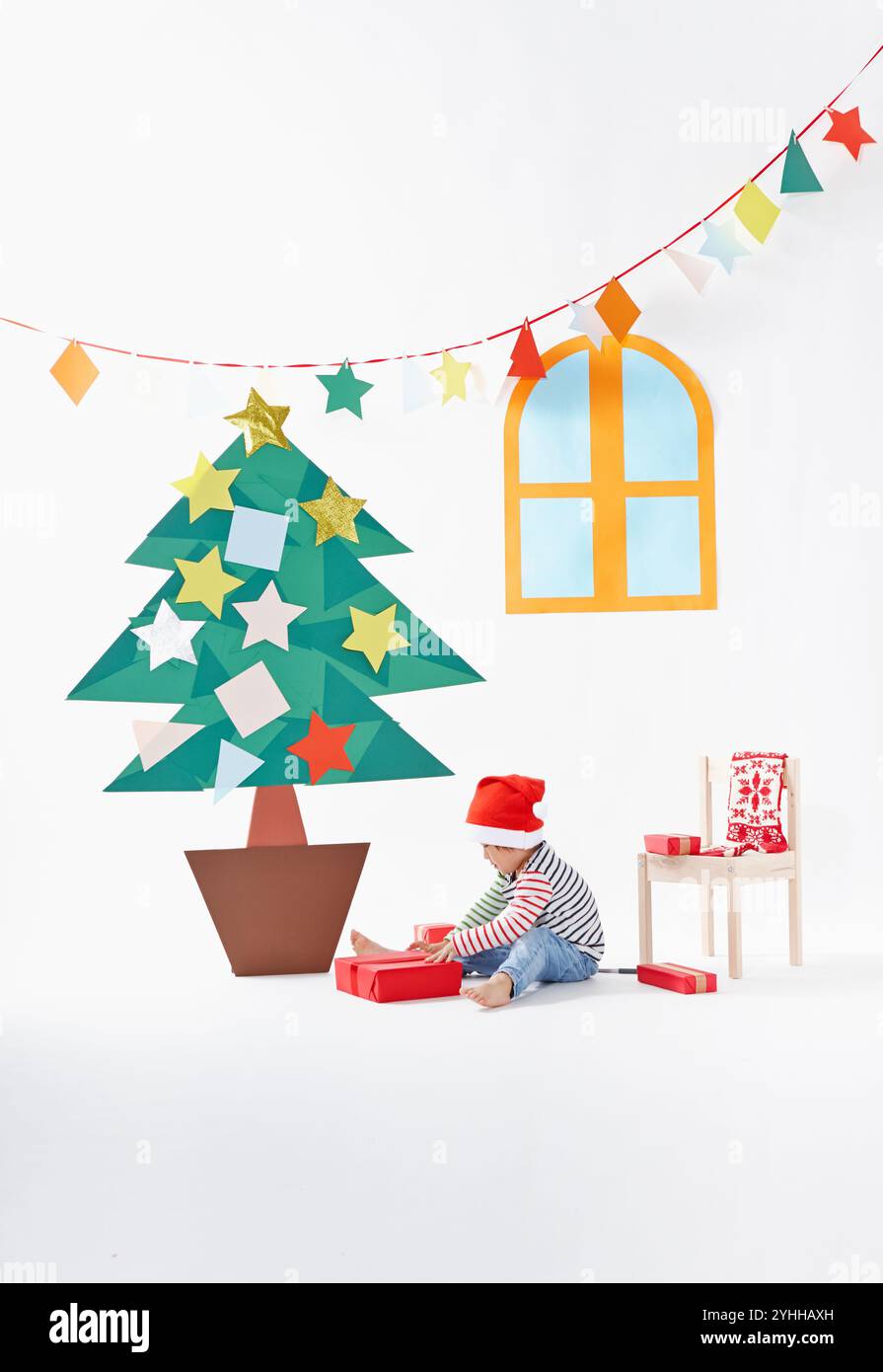 Boy opening box hi-res stock photography and images - Alamy