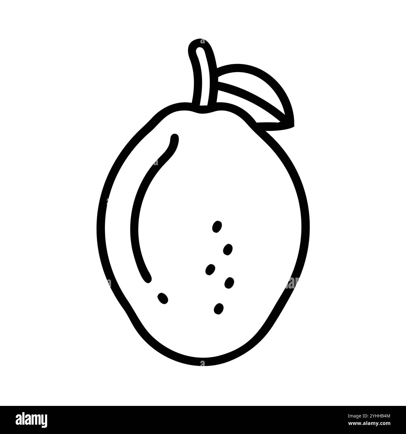 simple vector illustration of a hog plum, in a simple and clean style ...