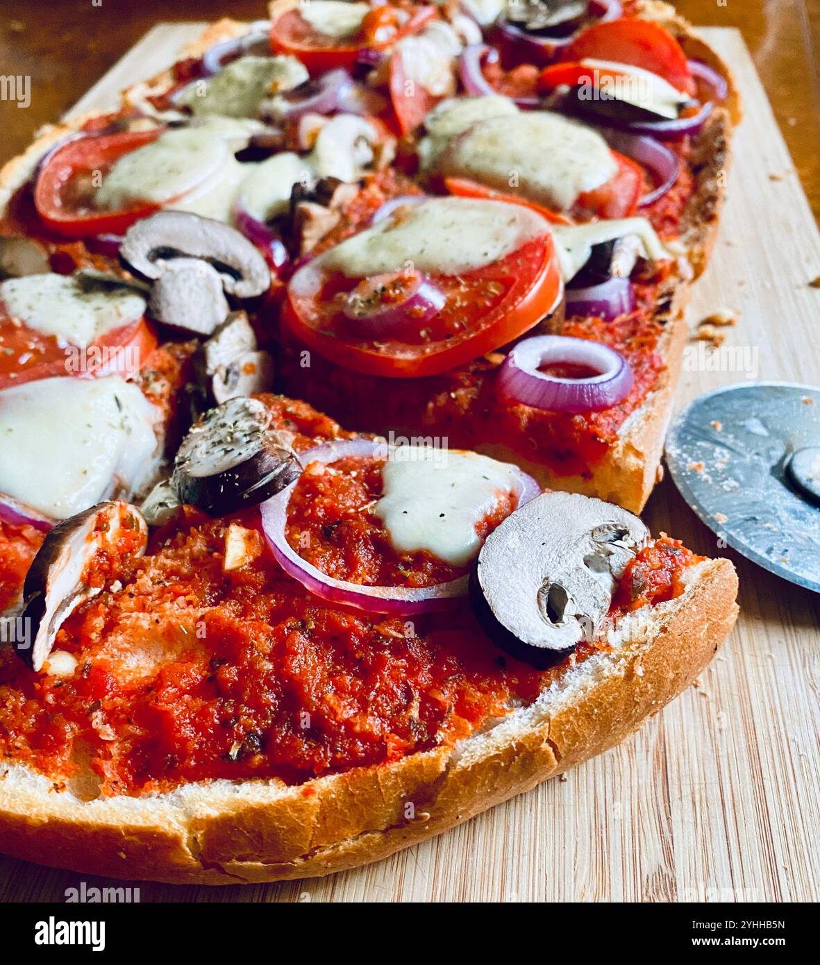 Home made Italian Pizza, Creative Food Photography Stock Photo - Alamy