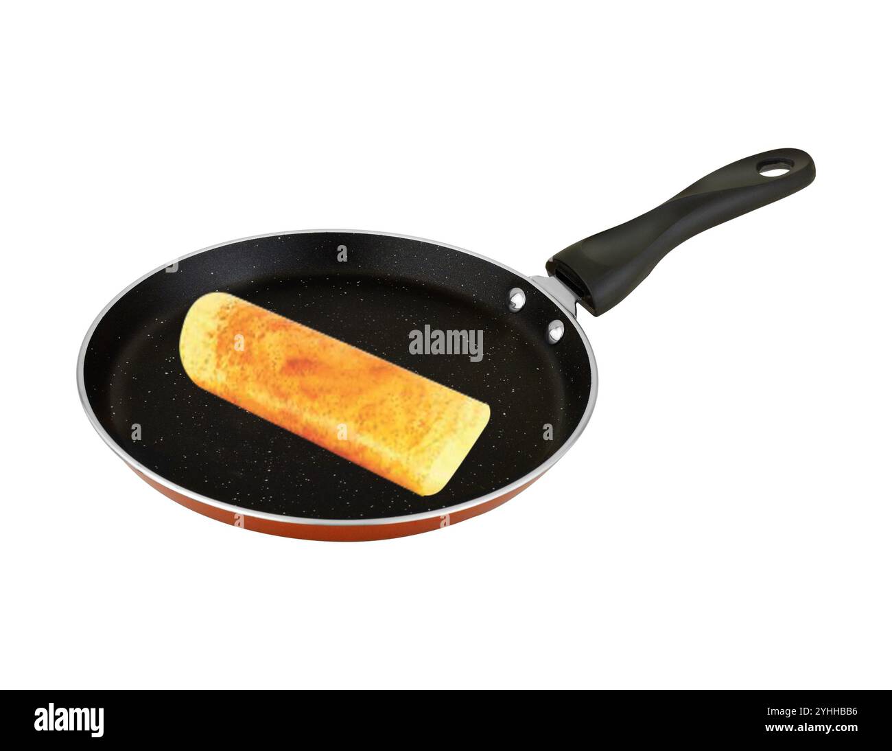 Dosa Tawa Non-Stick Coating Pan Red Color Isolated on a White ...