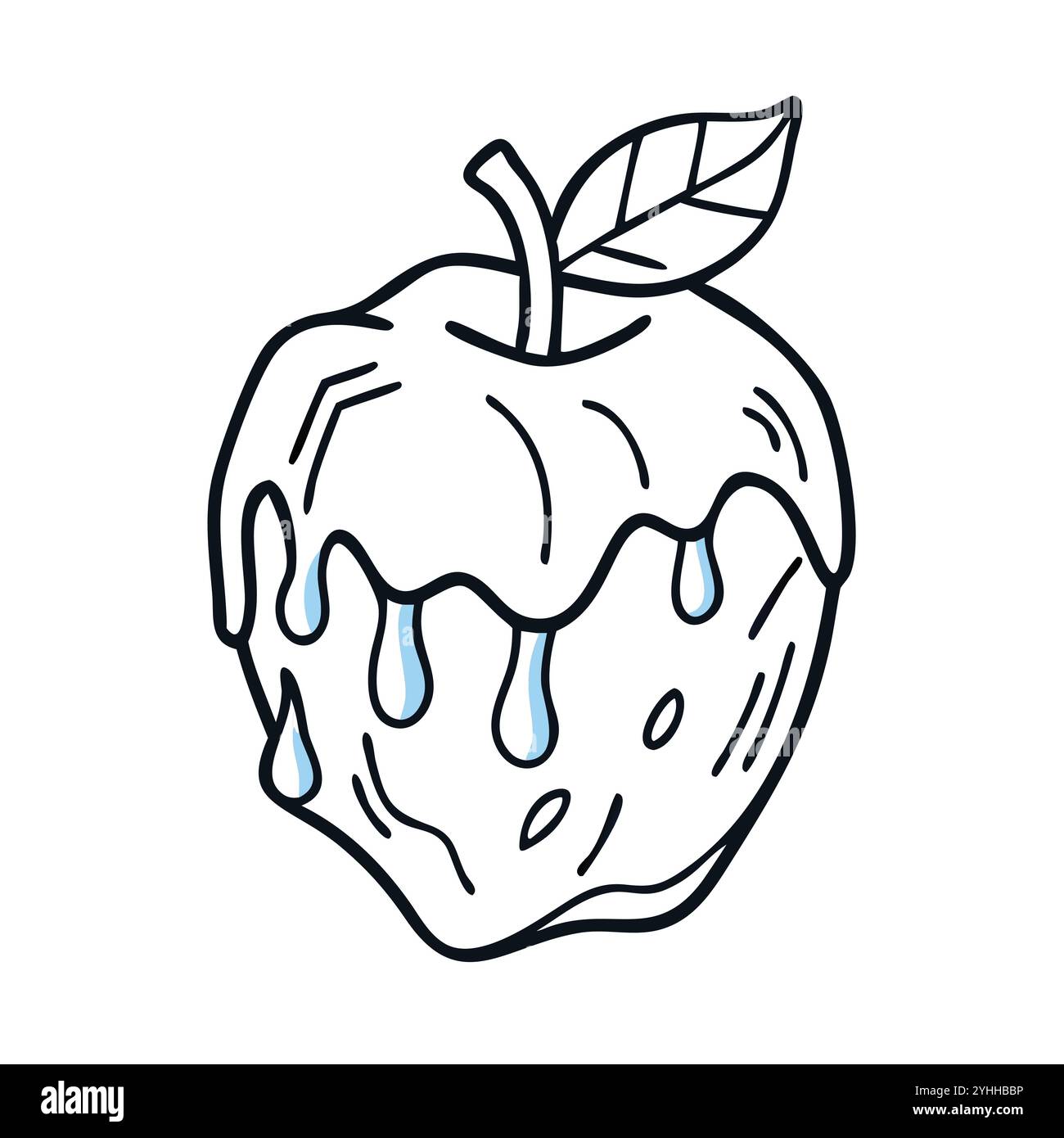 simple vector illustration of a ice apple, in a simple and clean style ...