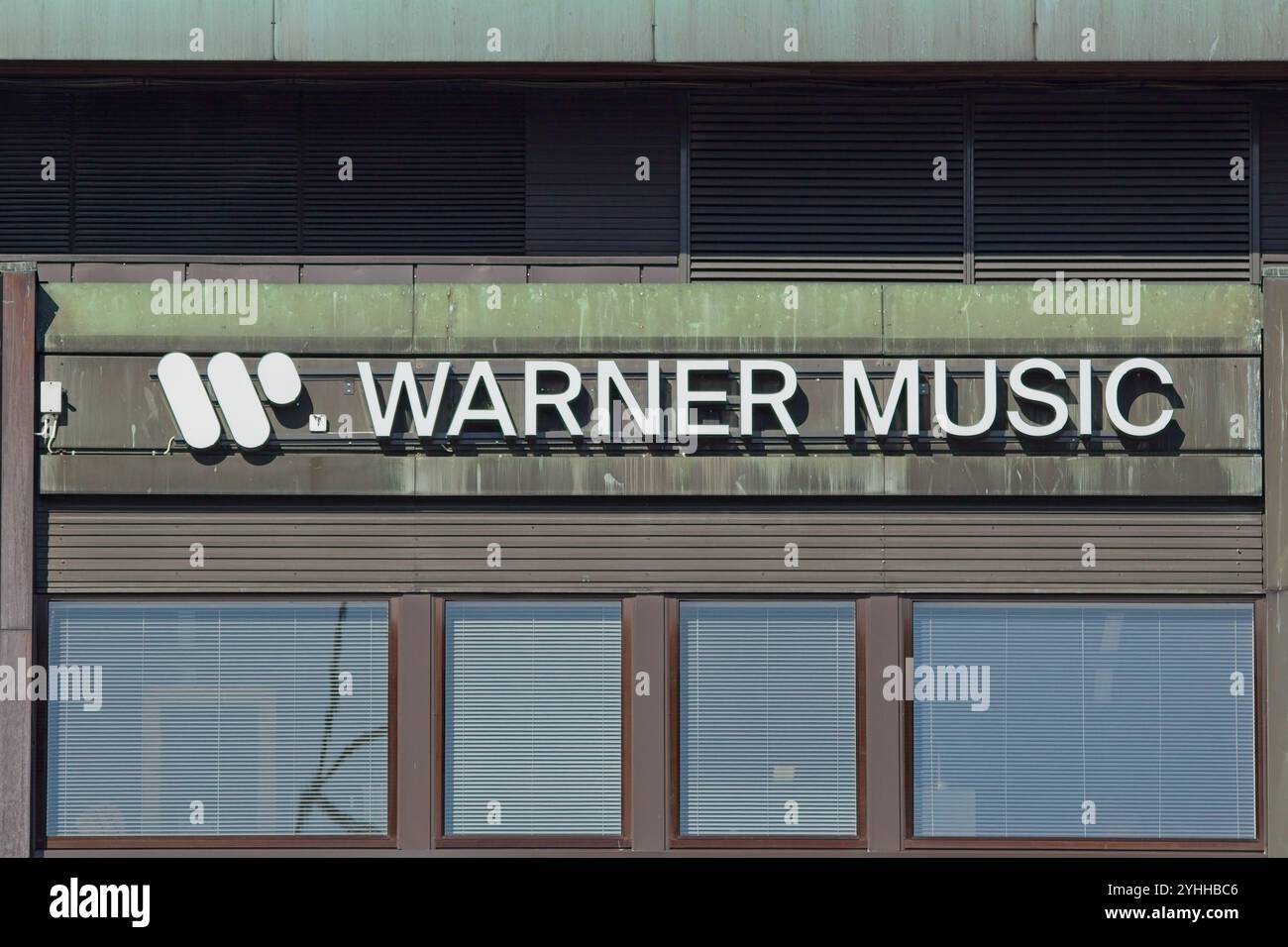Helsinki, Finland – September 9. 2024: Warner Music logo sign. Warner ...
