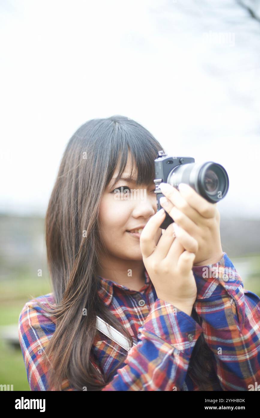 The camera and lens in the spring hi-res stock photography and images ...
