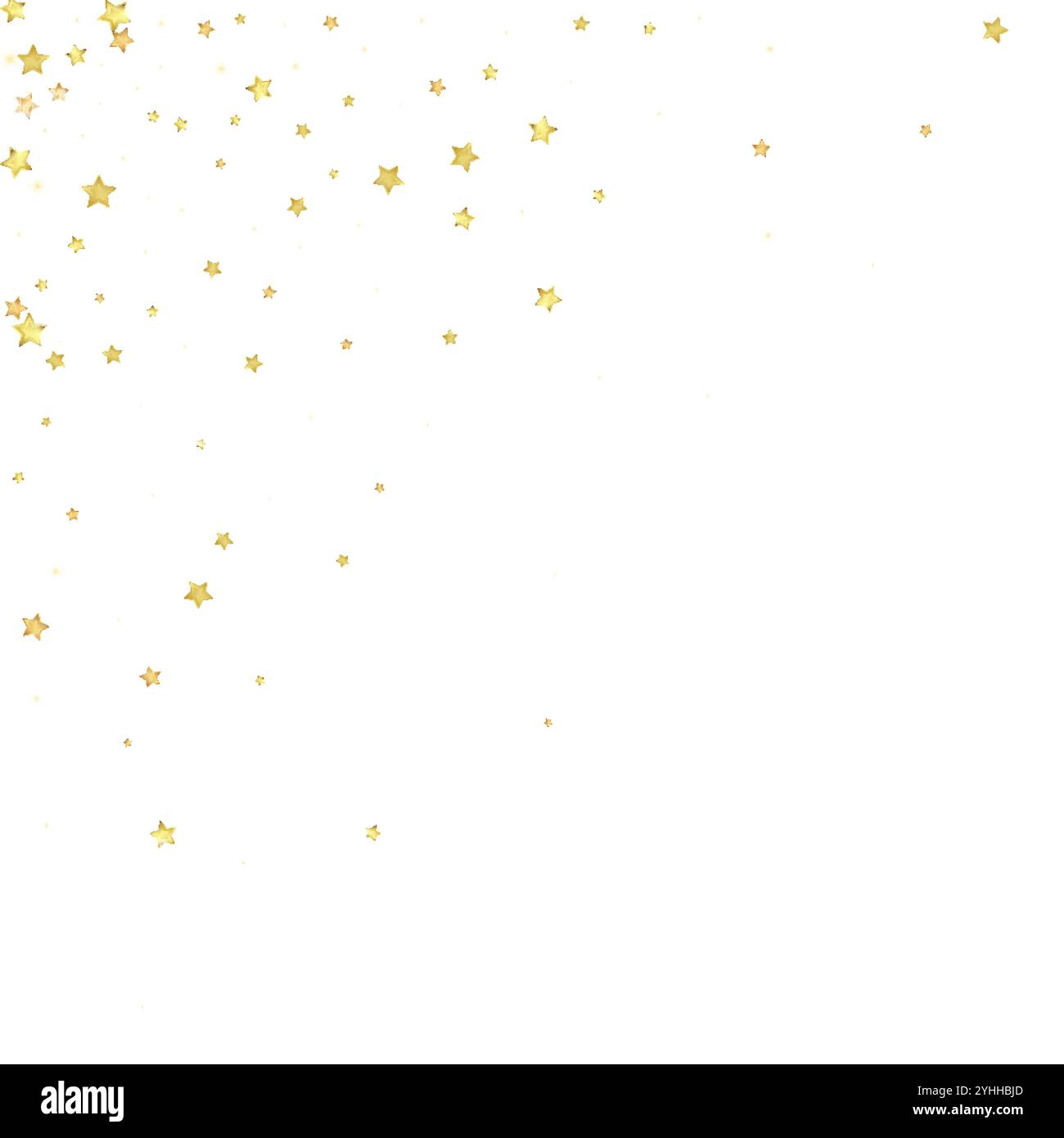 Magic stars vector overlay. Gold stars scattered around randomly ...