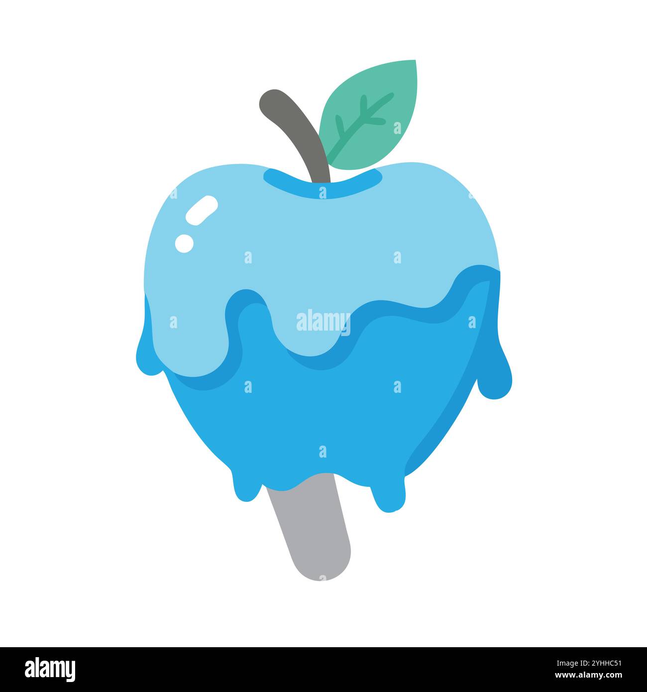 simple vector illustration of a ice apple, in a simple and clean style ...