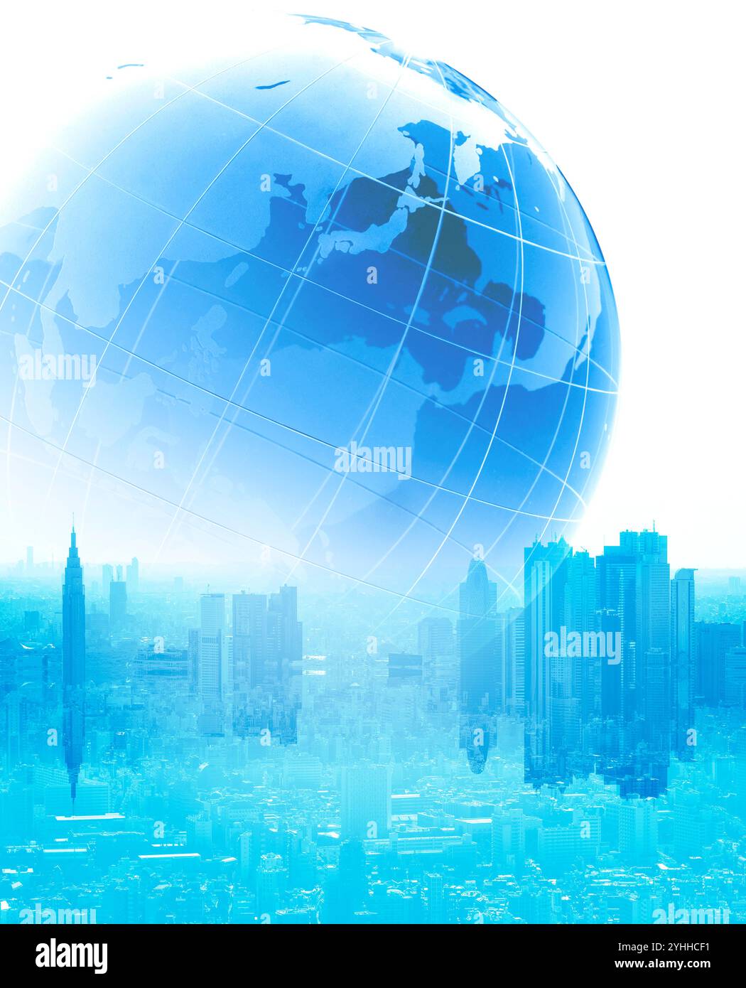 Vice-city centre and the earth Stock Photo - Alamy