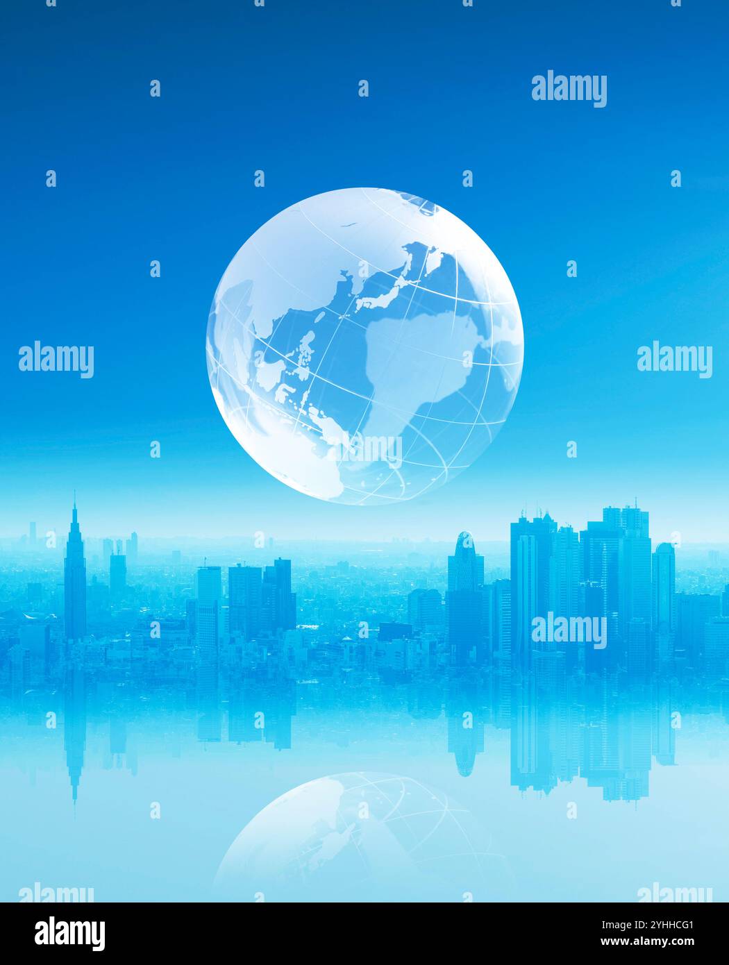 Vice-city centre and the earth Stock Photo - Alamy