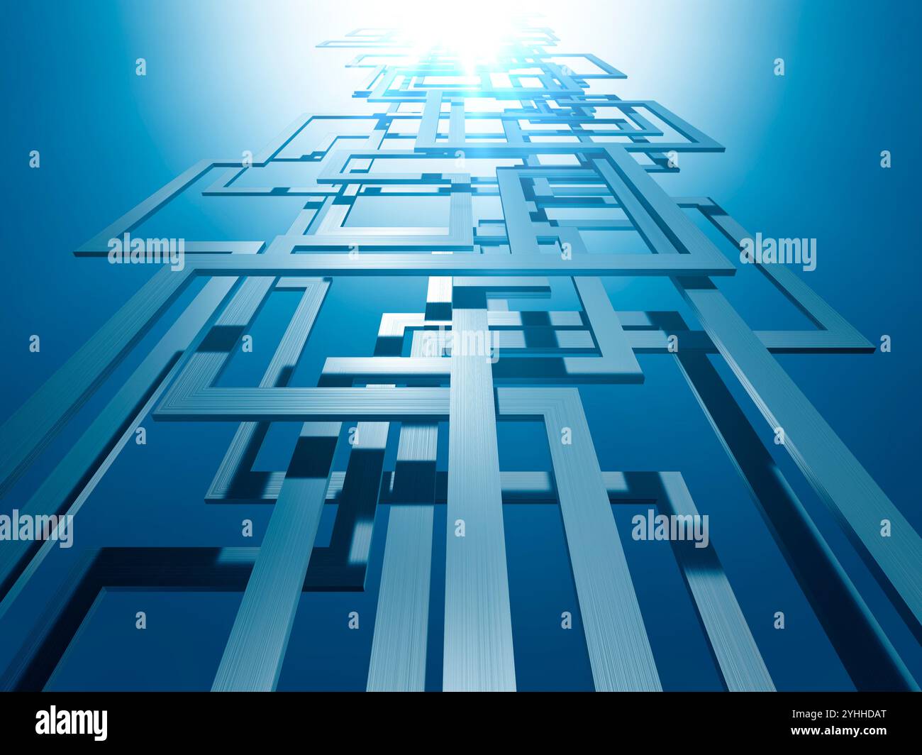 Steel bar background of a circuit shape Stock Photo - Alamy