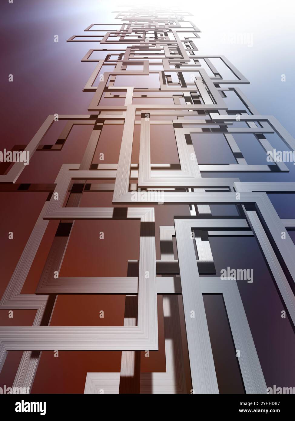 Steel bar background of a circuit shape Stock Photo - Alamy