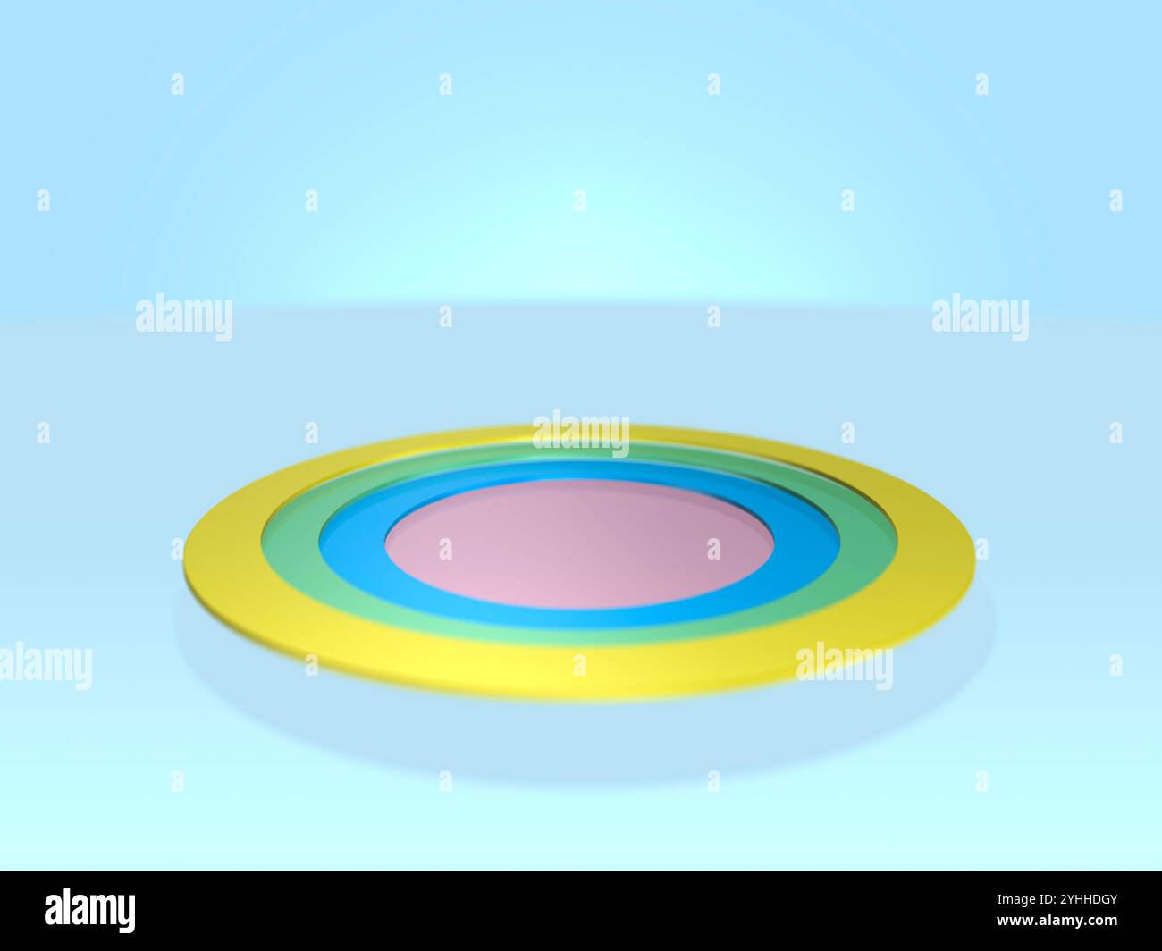 Overlapping colourful circular stages Stock Photo - Alamy