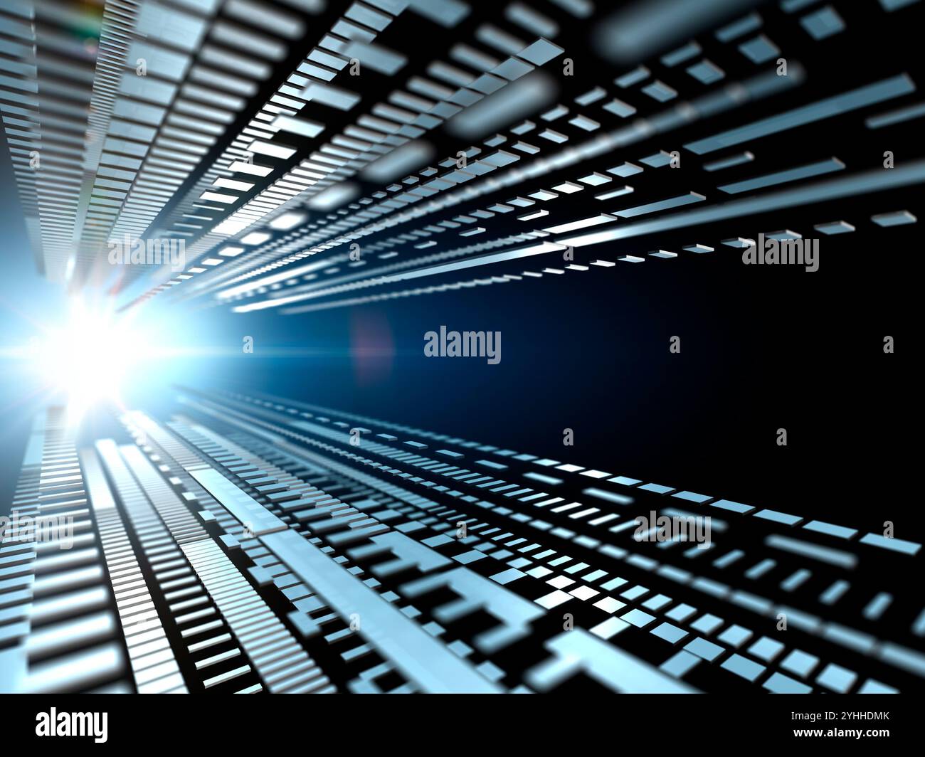 Data distribution-style line objects radiating up and down Stock Photo ...