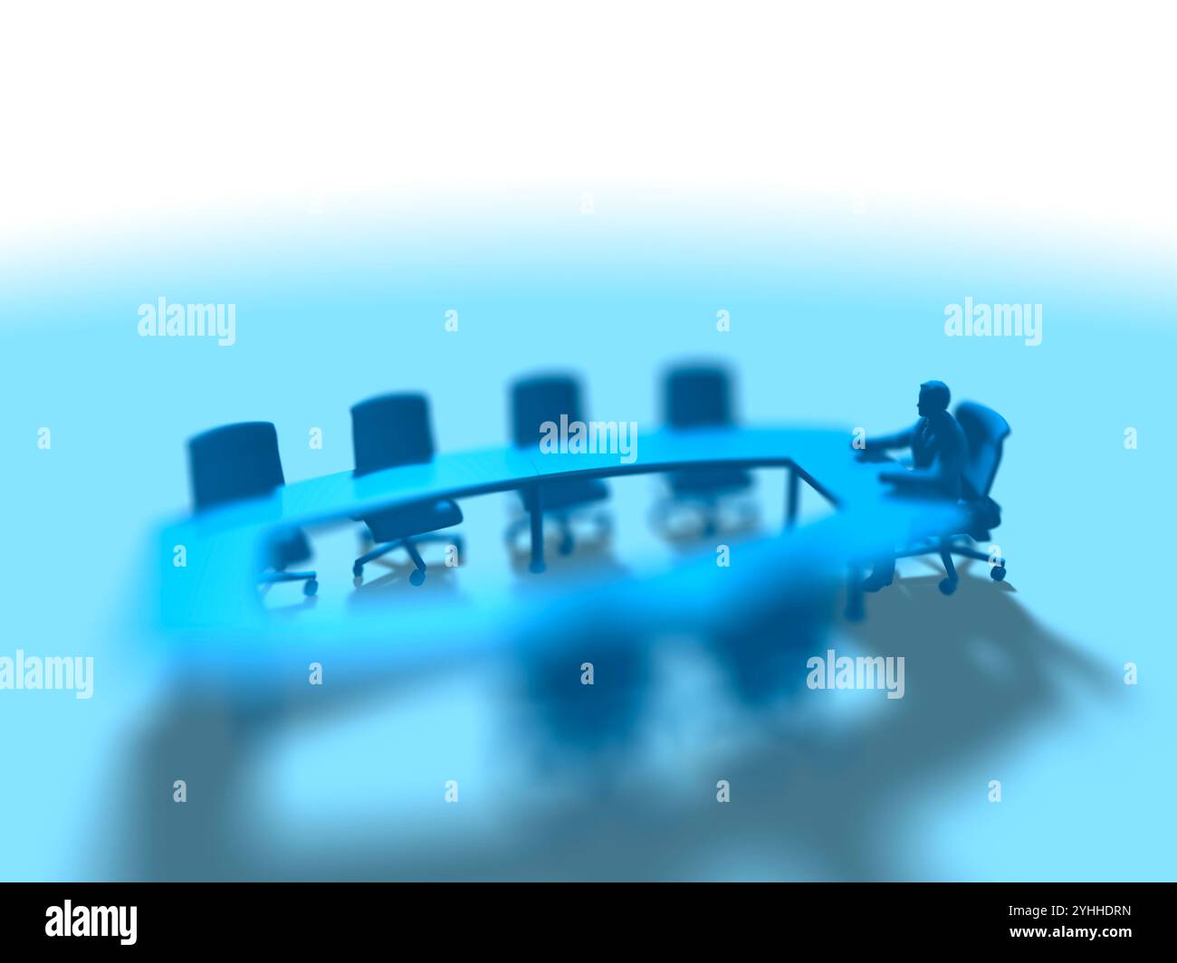 Conference table and president Stock Photo - Alamy