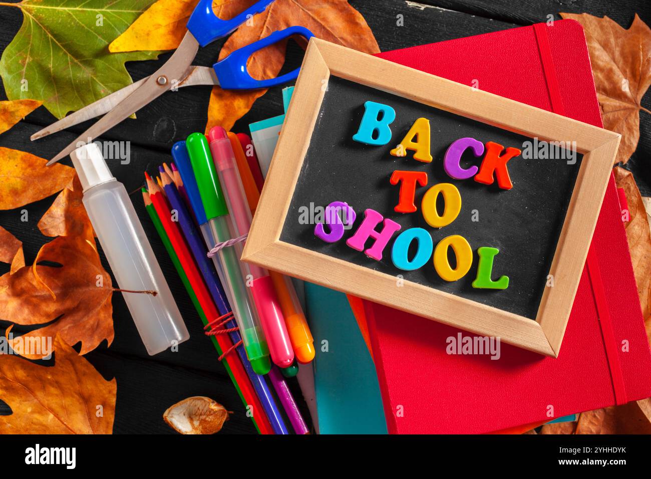 Back to school chalkboard Stock Photo - Alamy