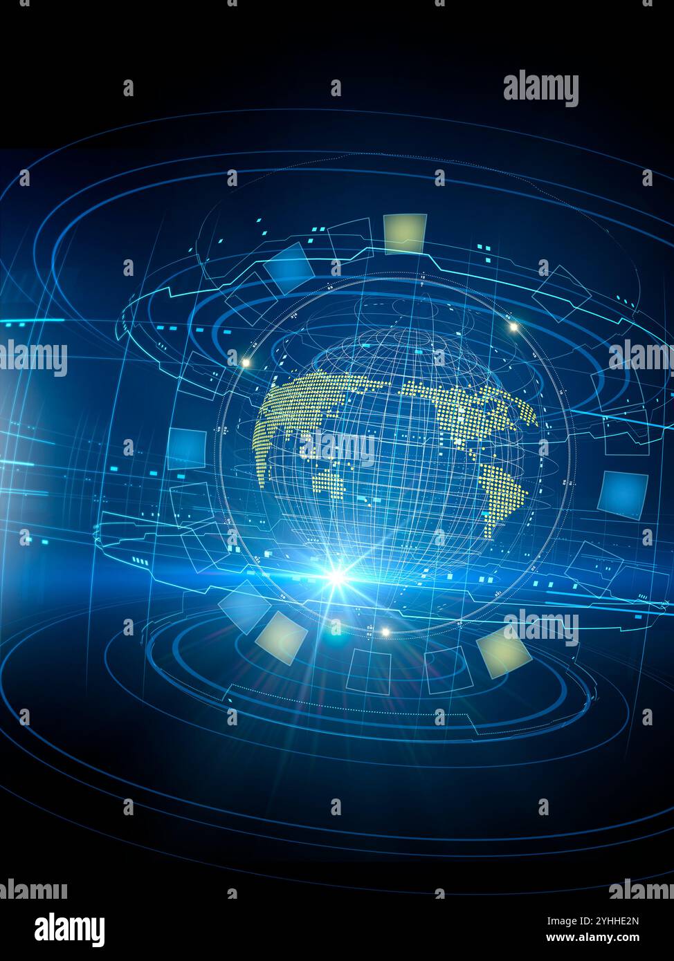 Global subject network three-dimensional GUI Stock Photo - Alamy