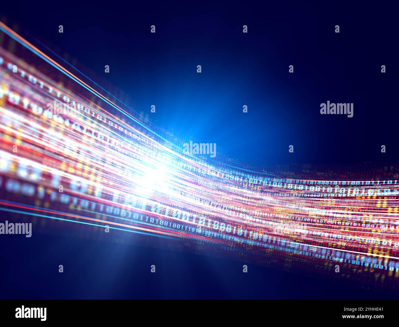 Glow and stream of numbers Stock Photo - Alamy