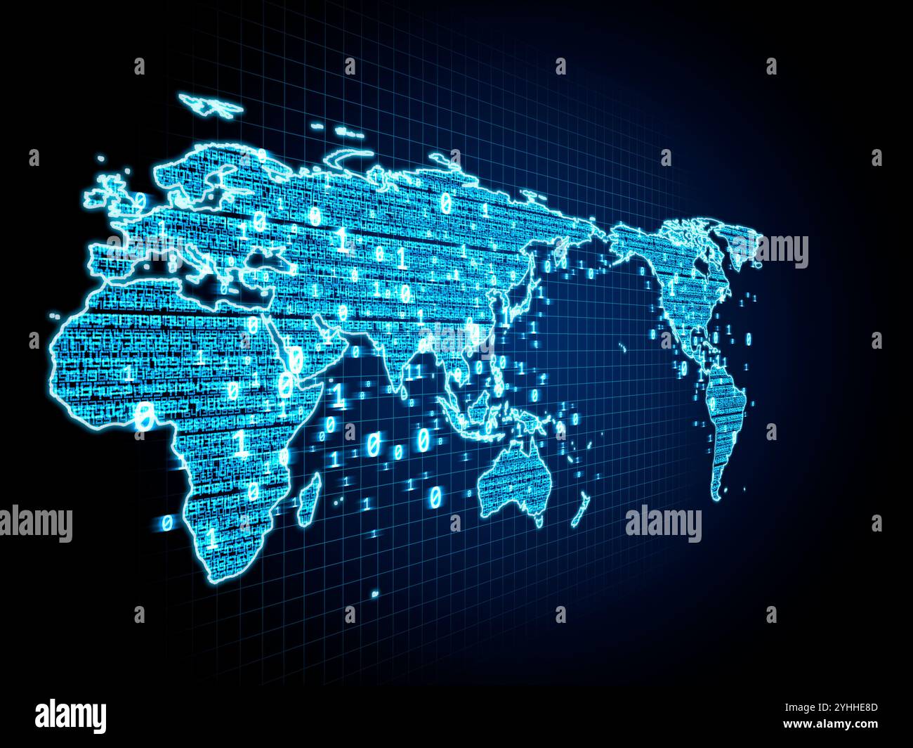 World map filled with numbers Stock Photo - Alamy